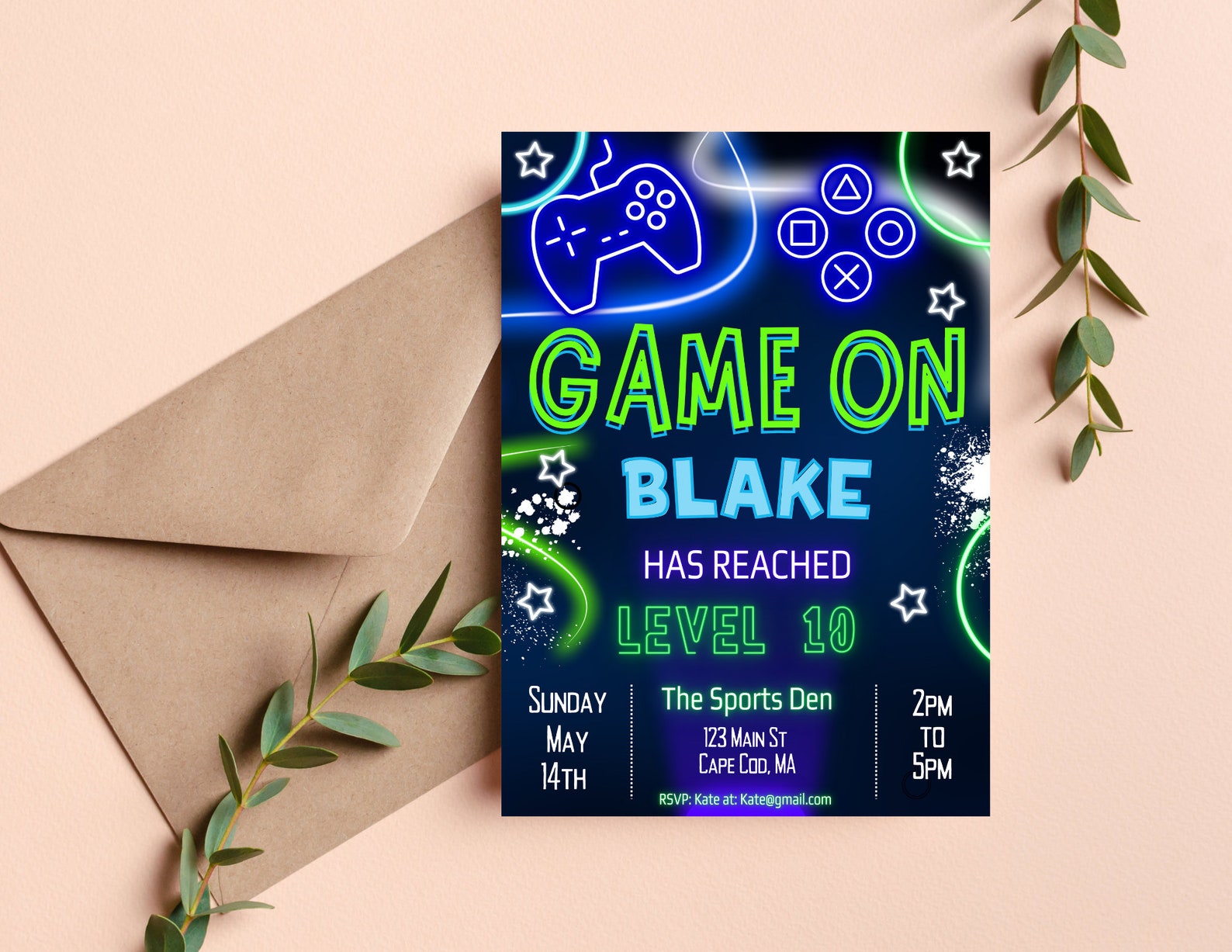 Editable Video Game Birthday Invitation Boy Gamer Birthday - Etsy