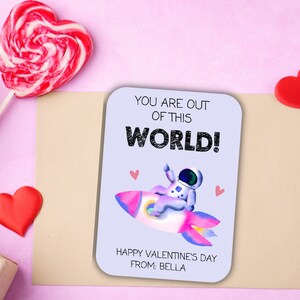 Editable Outer Space Valentine Tags, Space Valentine Cards , Kids ...