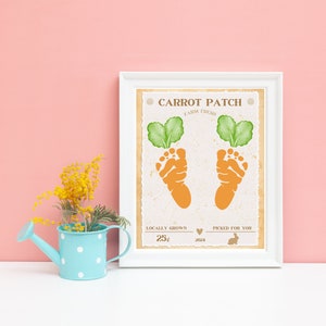 Farm Sign Carrot Patch Easter / Footprint Feet Art Craft / Kids Baby ...