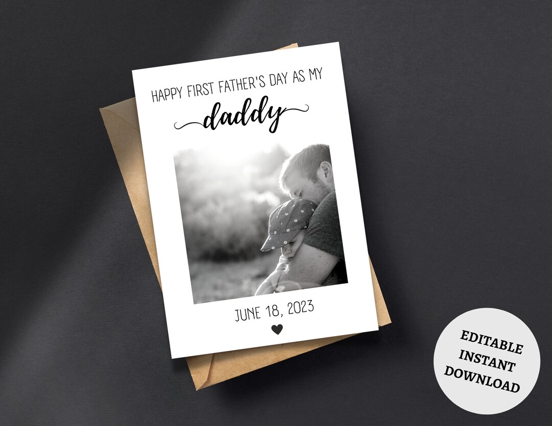 First Fathers Day Card, Custom New Dad Card, 1st Fathers Day, New Dad ...