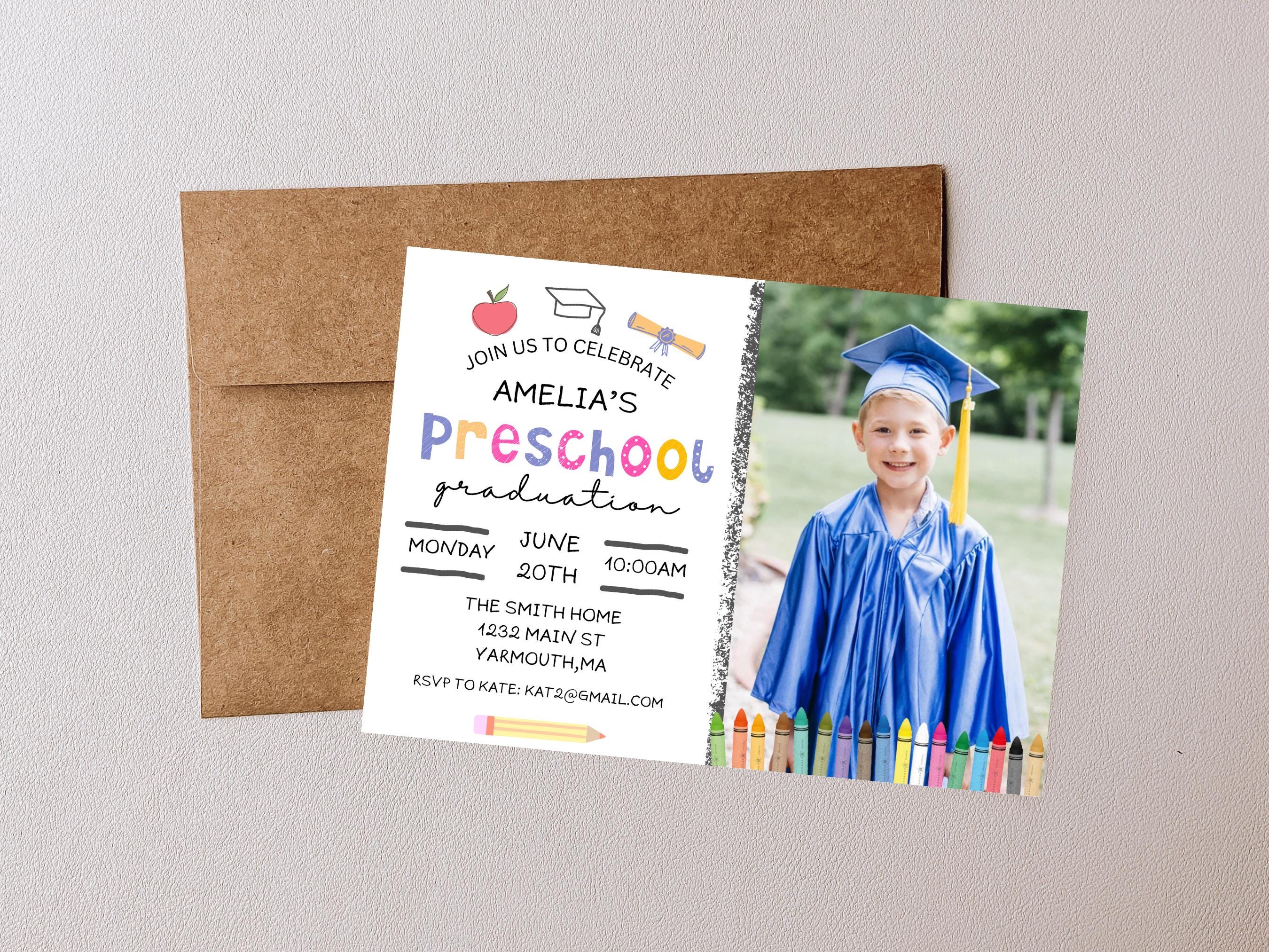 Preschool Graduation Invitation | First Year Ceremony | School Party ...