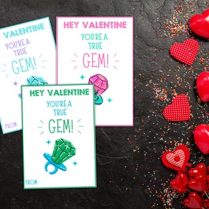 PRINTABLE Valentine Card, Ring Pop Valentine Card, Printable Classroom ...