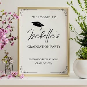 Graduation Welcome Sign, Graduation Poster Download, Graduate ...