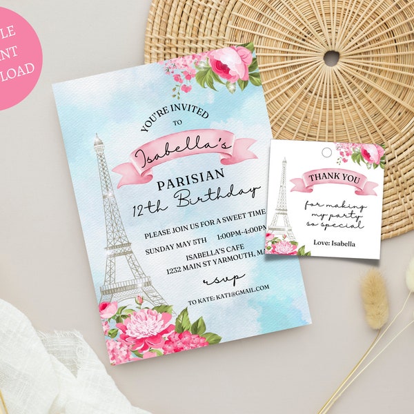 Parisian Invitation - Etsy