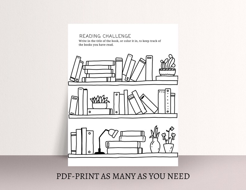 Printable Reading Journal, Book Tracker, Reading Planner, Book Review ...