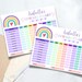 EDITABLE Rainbow Reward Chart, Rainbow Behavior Chart, Pastel Rainbow ...