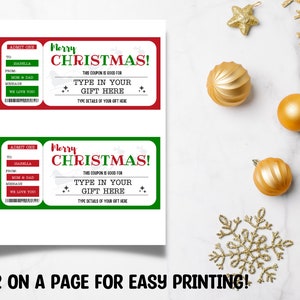 Printable Christmas Coupon Book, Editable Christmas Coupons, Christmas ...