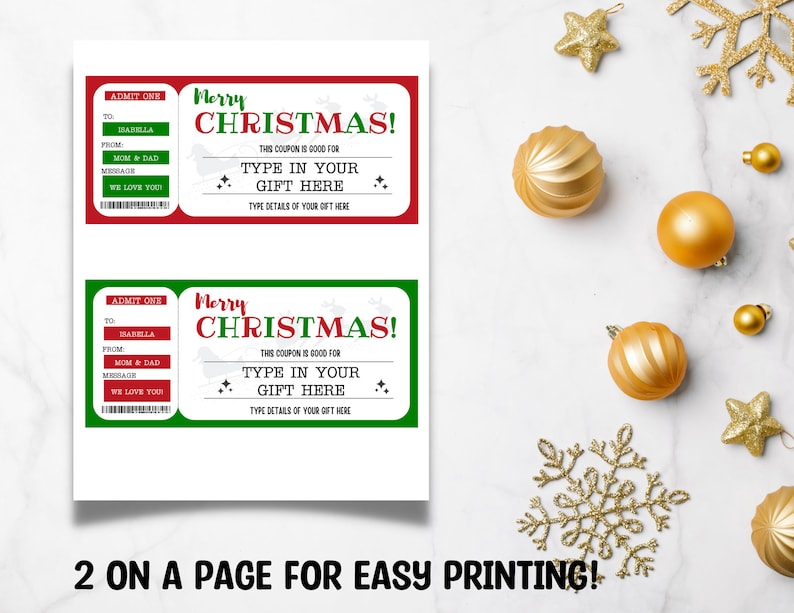 Printable Christmas Coupon Book Editable Christmas Coupons - Etsy