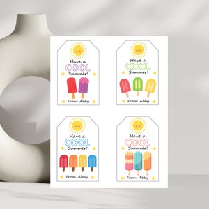 Editable Last Day of School Tag Stay Cool Ice Tag Summer End of School ...