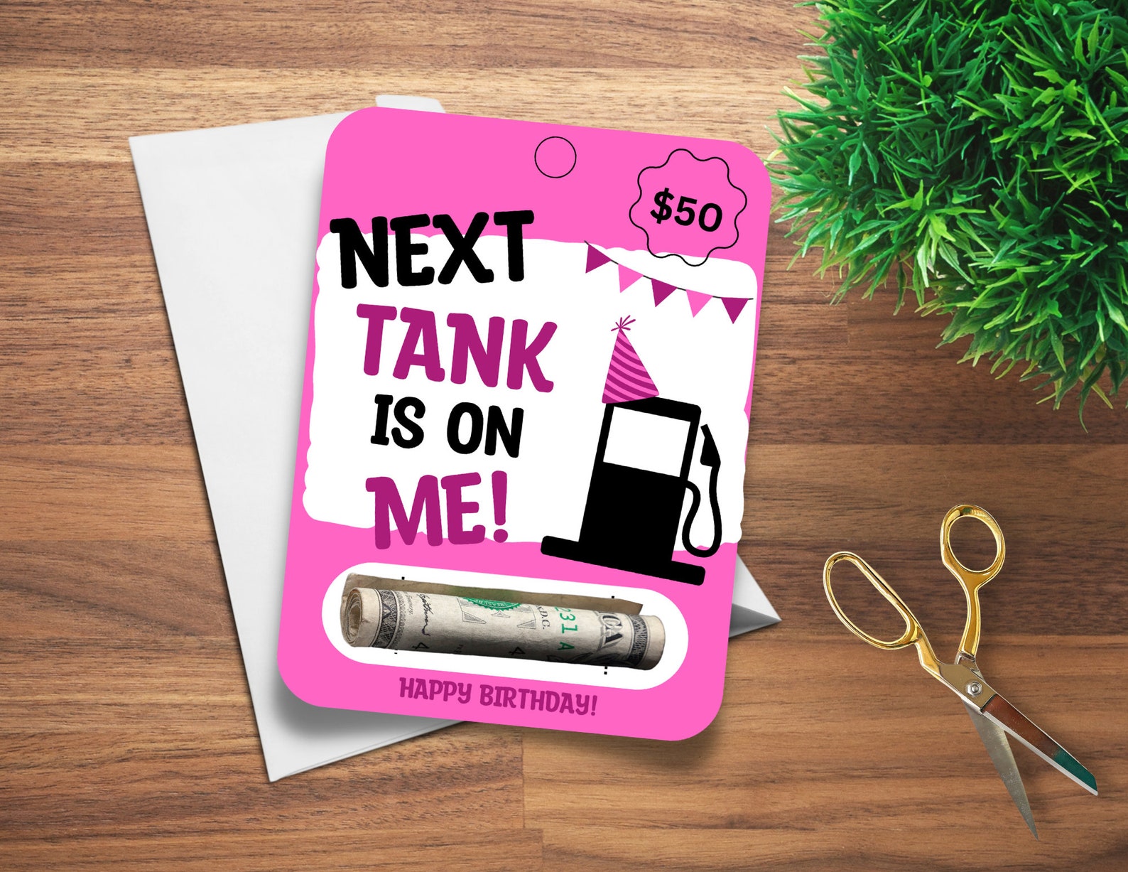Gas Money Card Money Holder Cash Card Personalized Card - Etsy