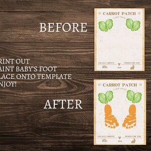 Farm Sign Carrot Patch Easter / Footprint Feet Art Craft / Kids Baby ...