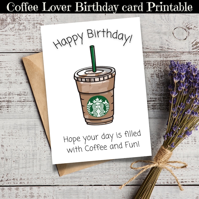 Coffee Birthday Card - Etsy