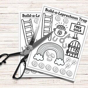 Leprechaun Trap Kit Cut and Paste Printable - "st. PATRICKS Crafts ...