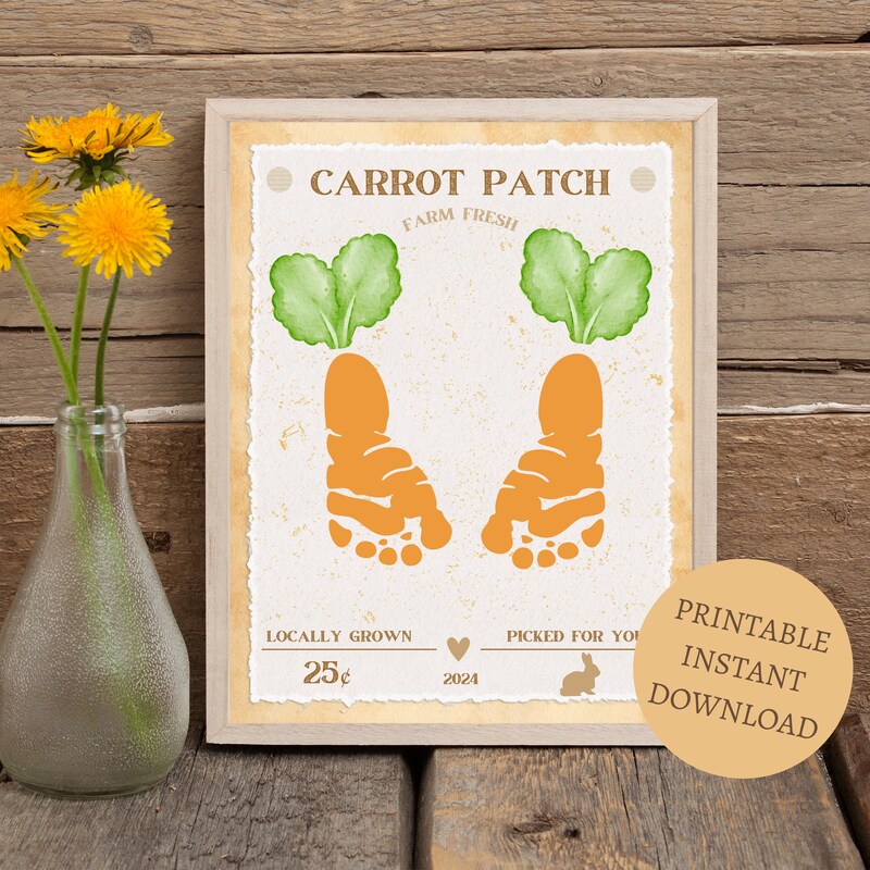 Easter Footprint Art - Etsy