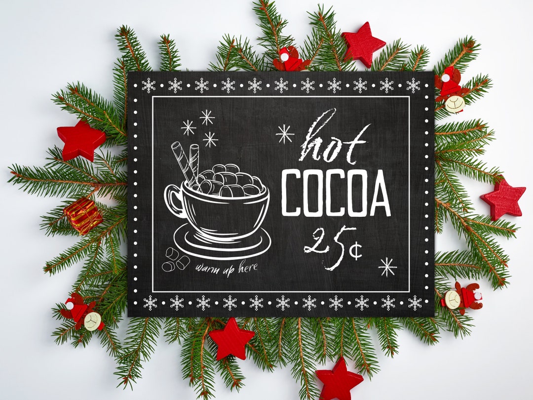 Hot Chocolate Bar Labels -hot Cocoa Bar Sign - Hot Cocoa Bar Labels ...