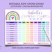 EDITABLE Rainbow Reward Chart, Rainbow Behavior Chart, Pastel Rainbow ...