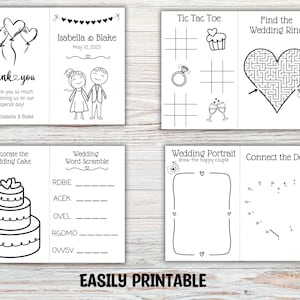 Personalized Wedding Coloring Book | 20 Editable Activity Pages for ...