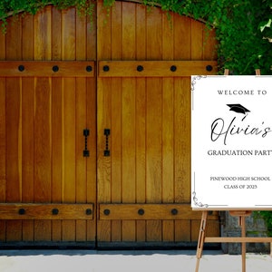 Graduation Welcome Sign, Graduation Poster Download, Graduate ...