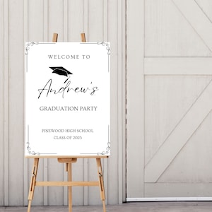 Graduation Welcome Sign, Graduation Poster Download, Graduate ...