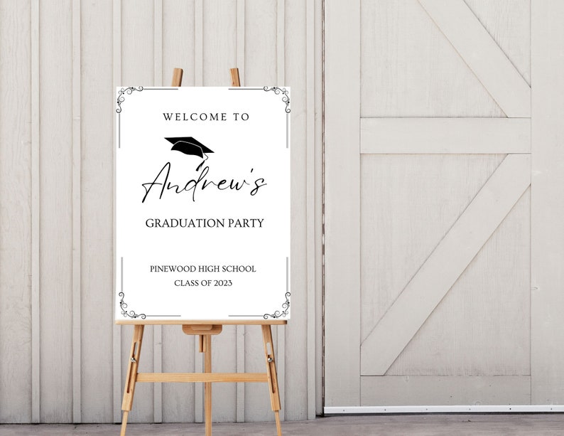 Graduation Welcome Sign, Graduation Poster Download, Graduate ...
