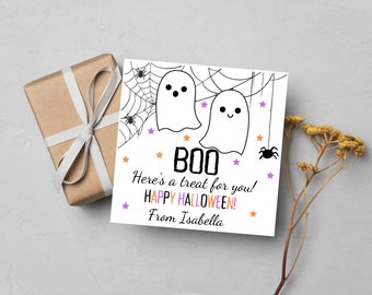 Editable Halloween Favor Tags, Boo Gift Tags, Costume Party, Trick or ...