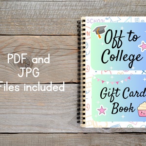 Printable College Gift Card Book, High School Graduation Gift From ...