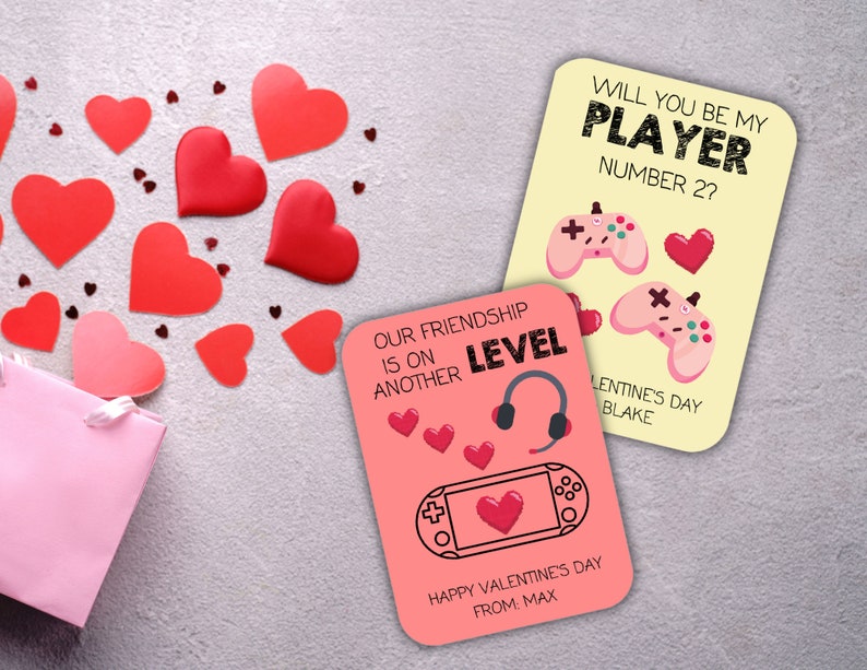 EDITABLE Gamer Valentine Cards Gamer Valentine Cards School - Etsy