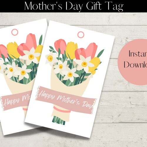 PRINTABLE Mother's Day Gift Tags 4 Styles Mothers Day - Etsy