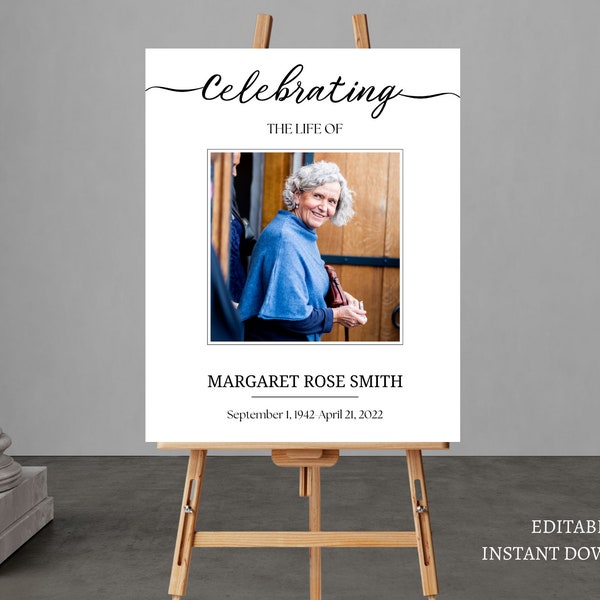Celebration of Life Printable Banner - Etsy