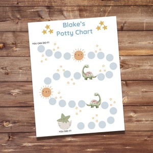 Editable Potty Chart | Potty Training Chart | Custom Sticker Chart ...