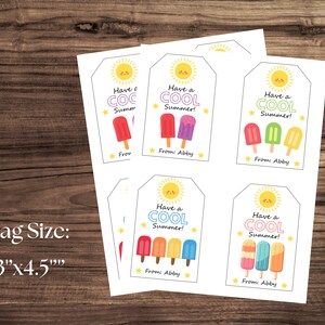 Editable Last Day of School Tag Stay Cool Ice Tag Summer End of School ...