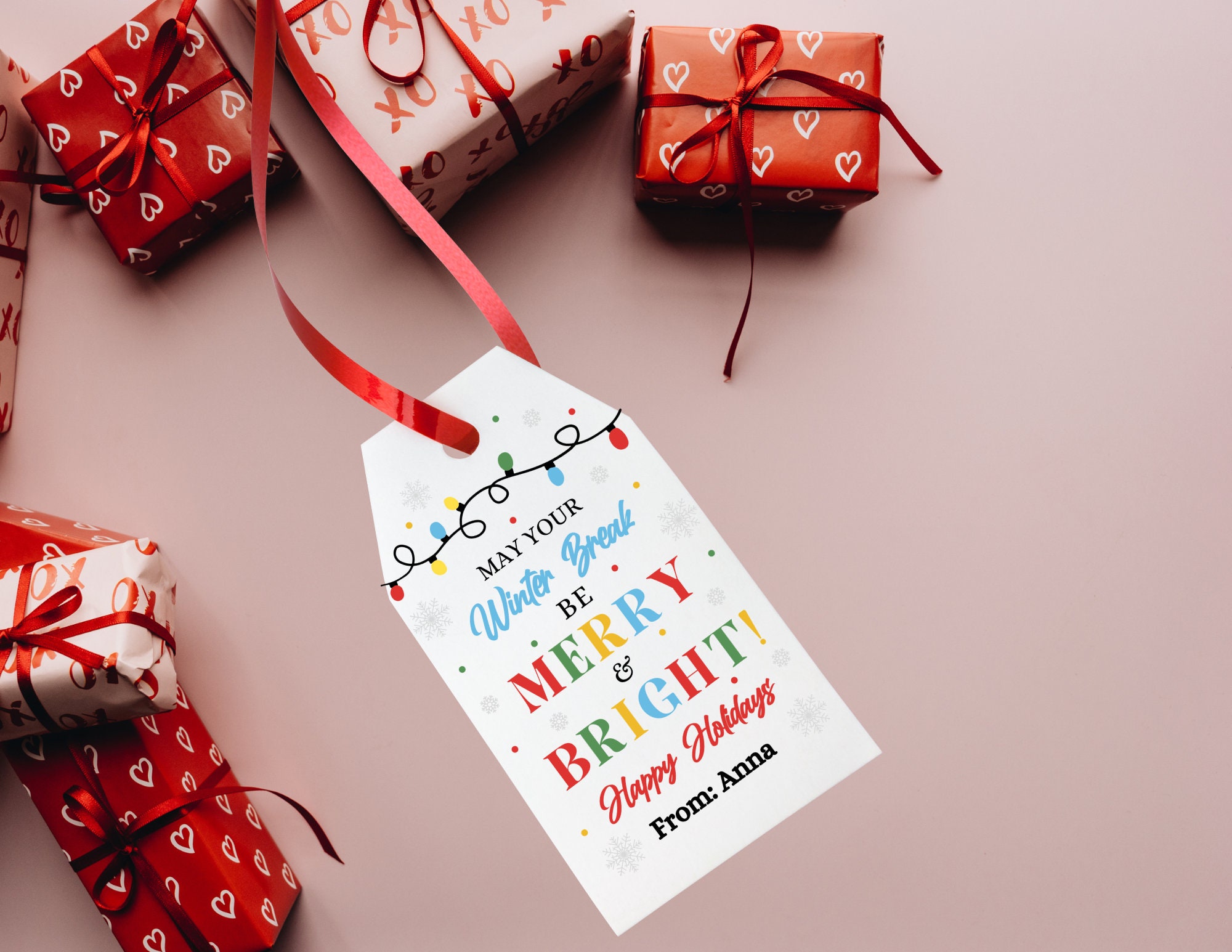 May Your Winter Break Be Merry and Bright Tag Christmas Gift Tag ...