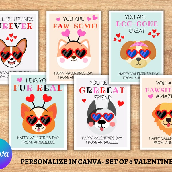 Dog Valentine Card - Etsy