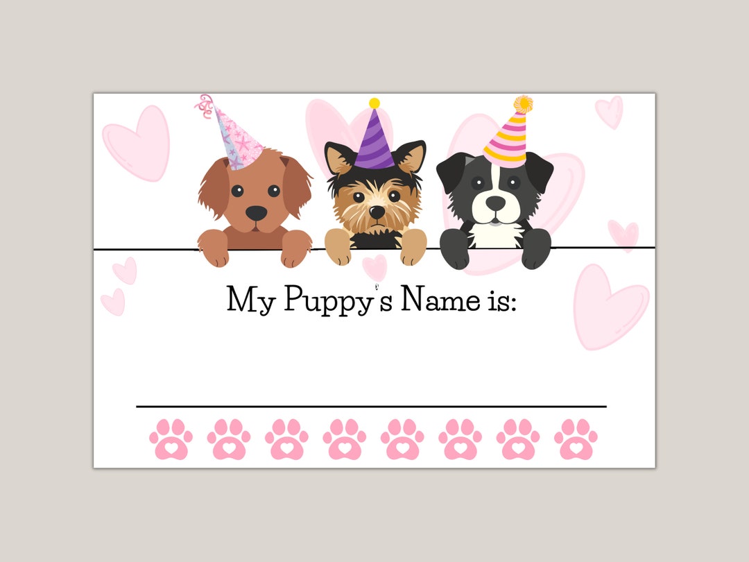 Puppy Birthday Label - Etsy