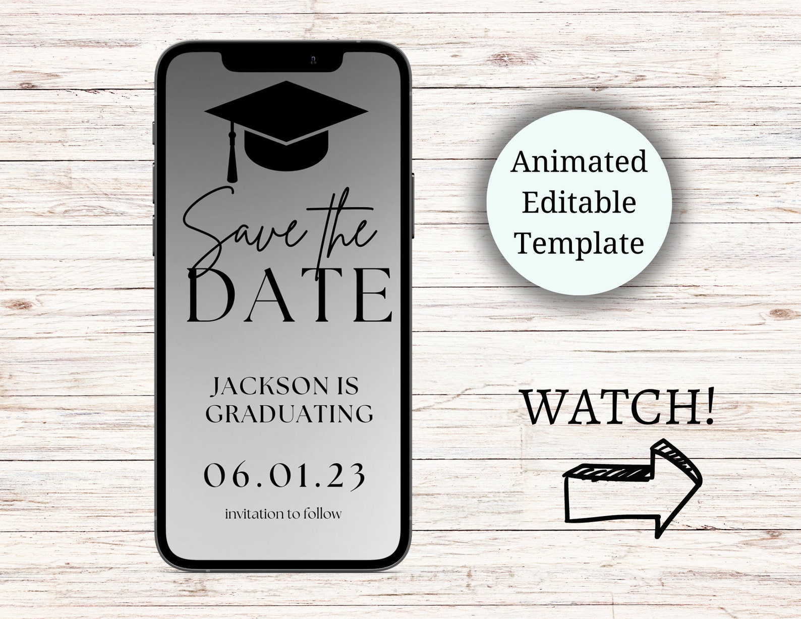 Graduation Save the Date Template for Texting, Save the Date Text ...