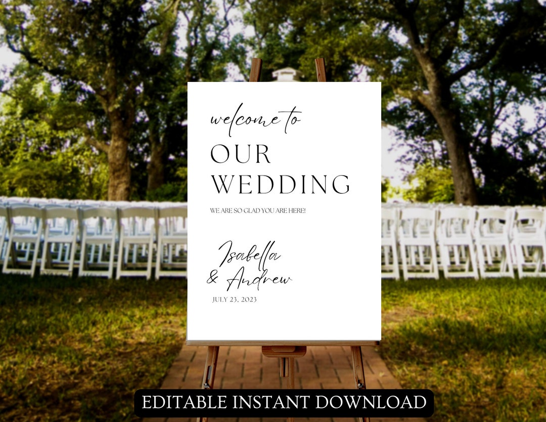Wedding Welcome Sign, Wedding Sign, Welcome to Our Wedding Sign ...