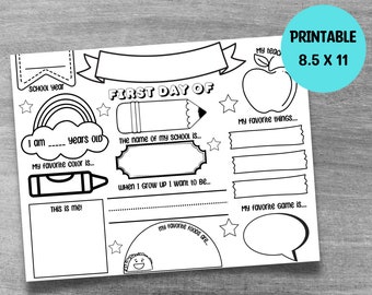 Editable All About Me Template, Last Day of School Memory Book, First ...