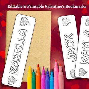 Kids Valentines Kids Valentine Cards, Digital Valentine's Bookmarks ...