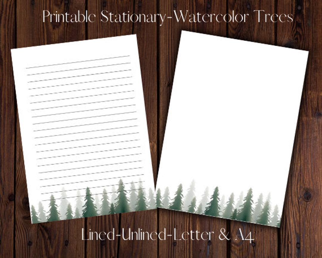 Digital Stationary-trees Printable Stationary-lined Stationary-unlined ...