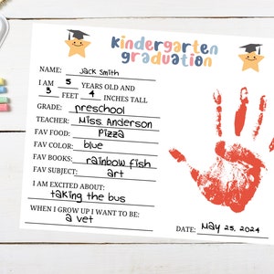 Last Day of School Printable, Kindergarten Graduation Keepsake ...