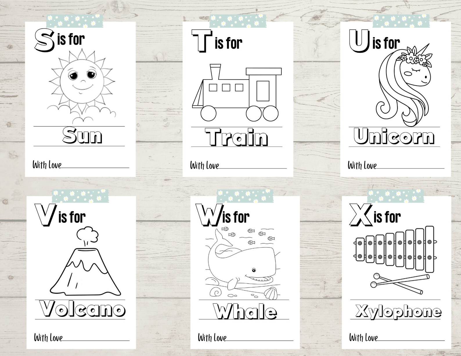 ABC Book Baby Shower Game Woodland Greenery Alphabet Coloring - Etsy