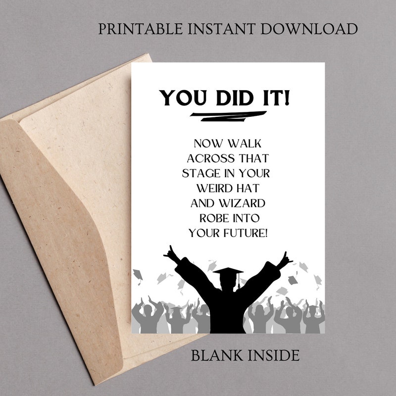 Funny Grad Card - Etsy