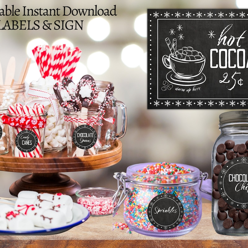 Hot Chocolate Bar Labels - Etsy
