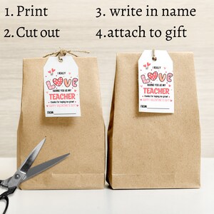 Valentine Teacher Tag. Printable Gift Tags for Valentine's Day ...