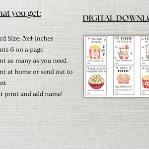 Popcorn Valentine Cards for Kids, Kids Valentine Cards, Popcorn ...