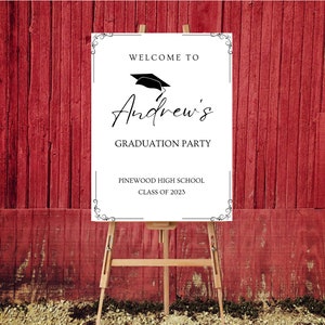Graduation Welcome Sign, Graduation Poster Download, Graduate ...