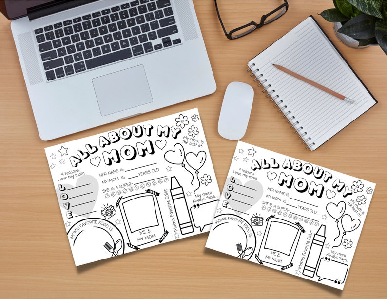 All About My Mom Printable Mother's Day Craft - Etsy