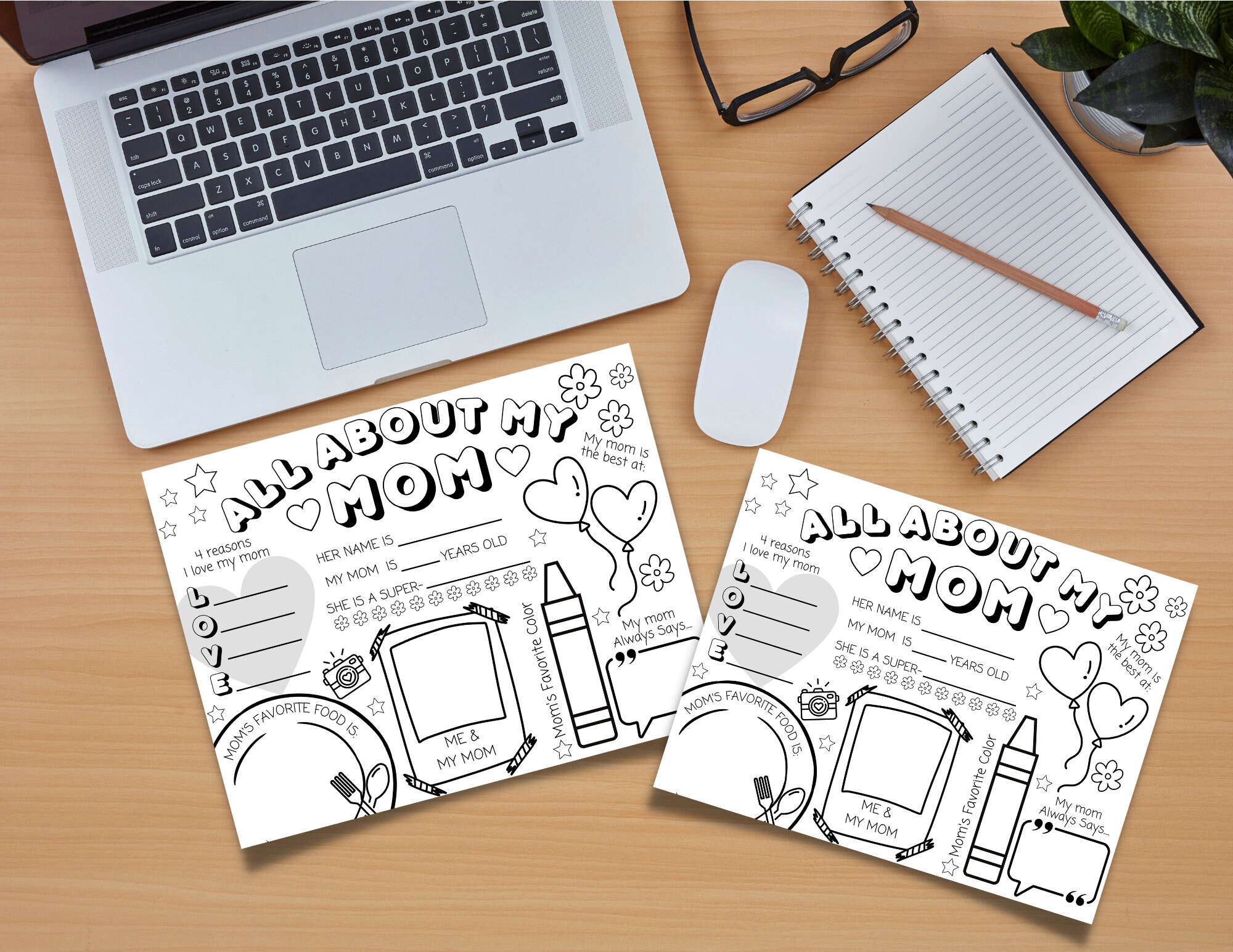 Todo sobre mi mamá imprimible artesanía del día de la madre - Etsy México