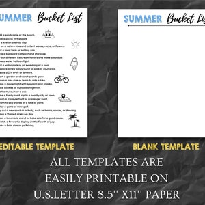 Printable Editable SUMMER 2023 Planner Bundle | Summer Calendar ...