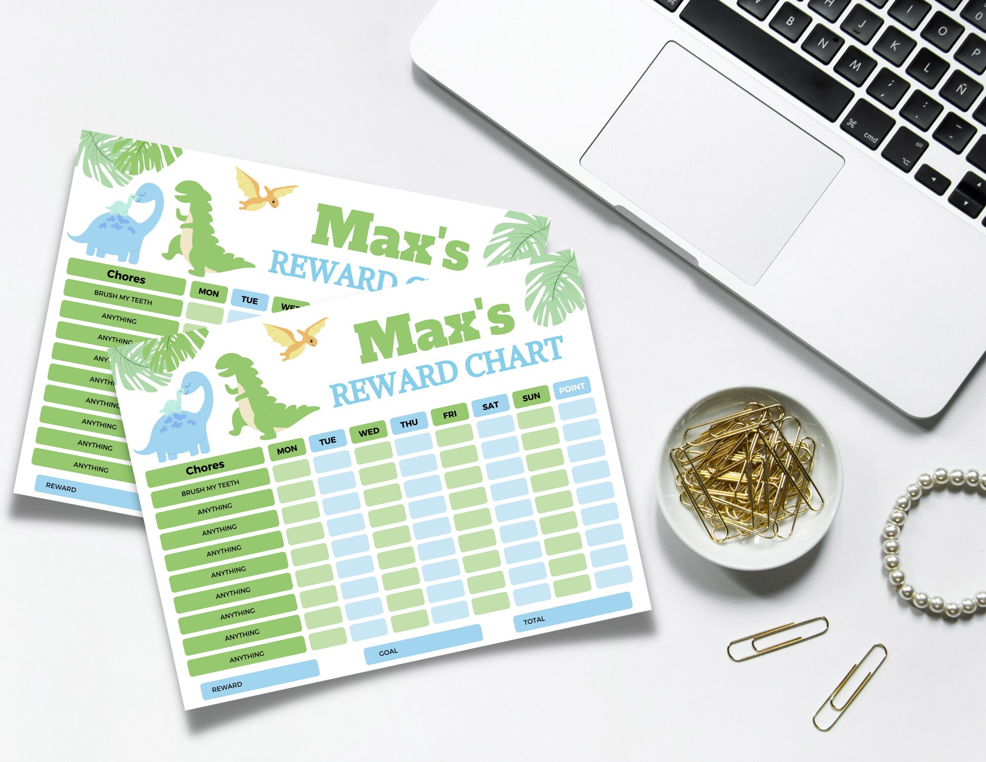 EDITABLE Dinosaur Reward Chart, Dinosaur Chore Chart, Dinosaur Behavior ...